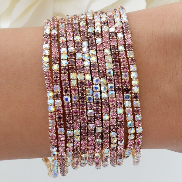 Crystal Pink Aubrey Bracelet Set – Love Stylize