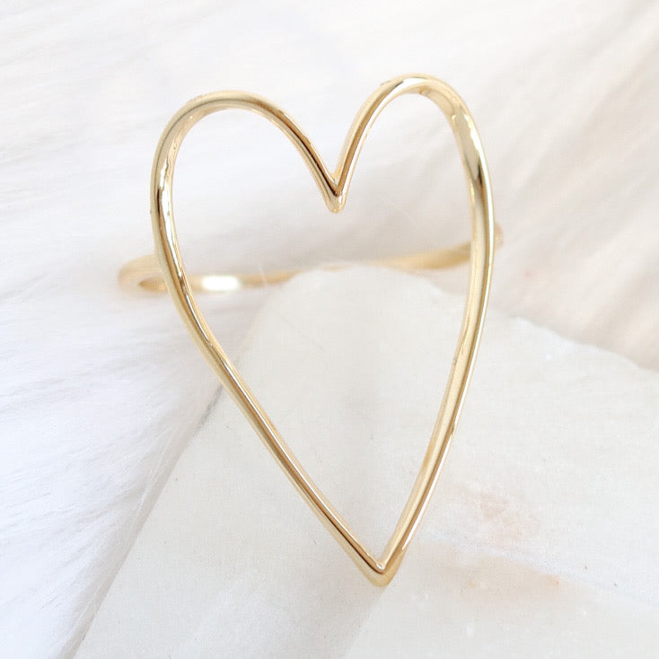 Simple Heart Ring – Love Stylize